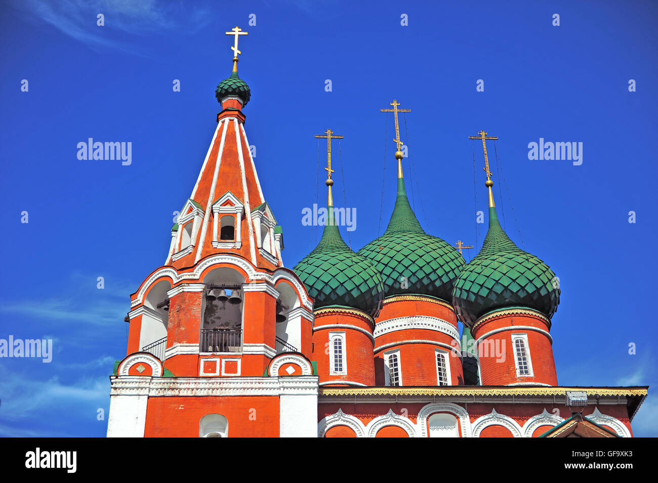 Domes of the old russian church Stock Photo - Alamy