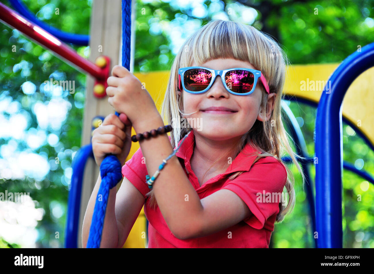Playground child portrait hi-res stock photography and images - Alamy