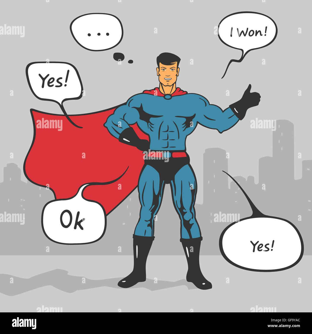 Super Action Hero Stand Vector Illustration Stock Vector Image & Art ...