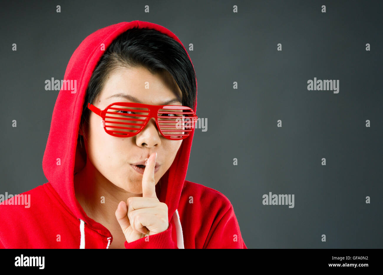 female model attractive woman on plain background with copy space ...