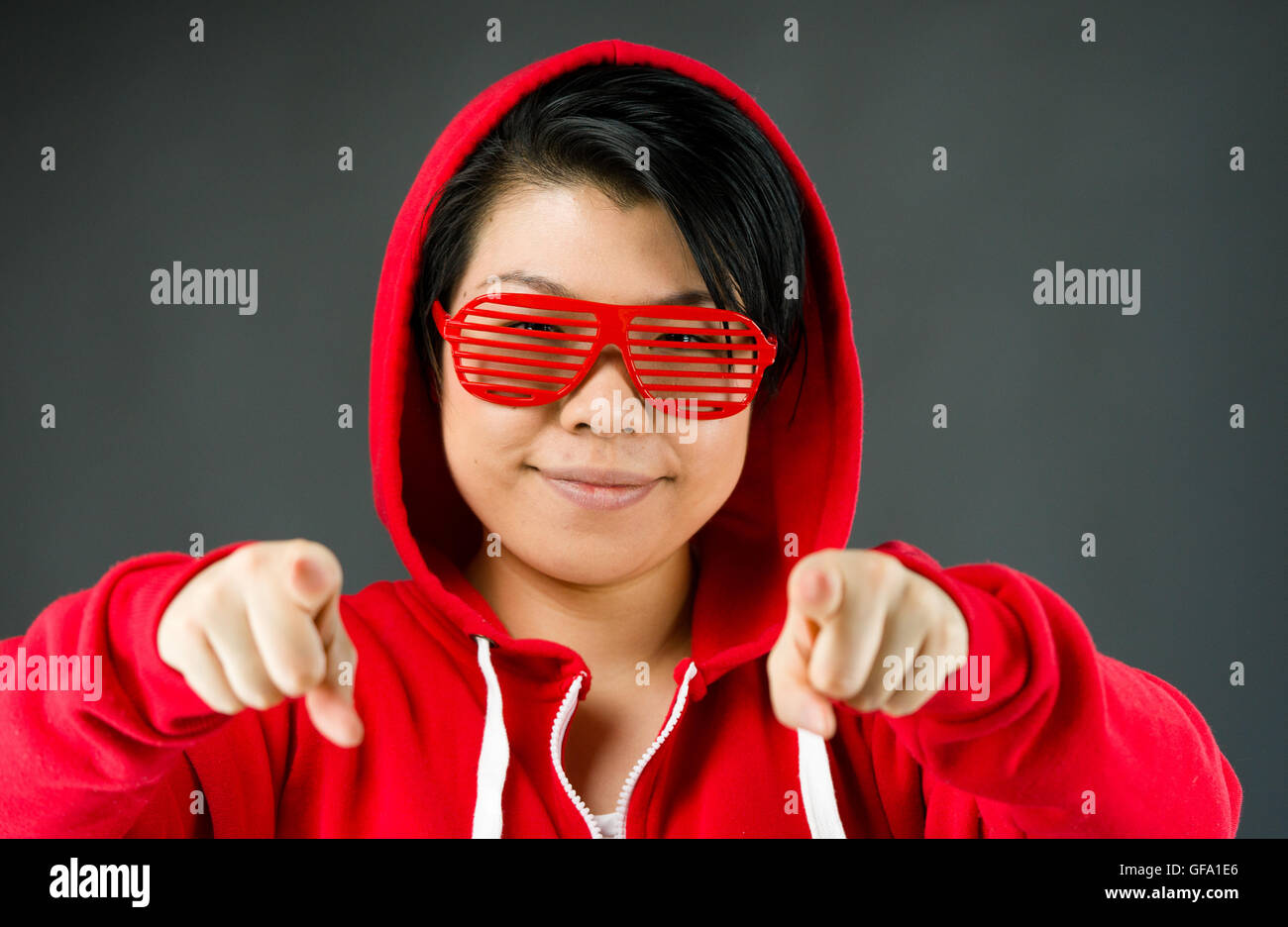 female model attractive woman on plain background with copy space ...