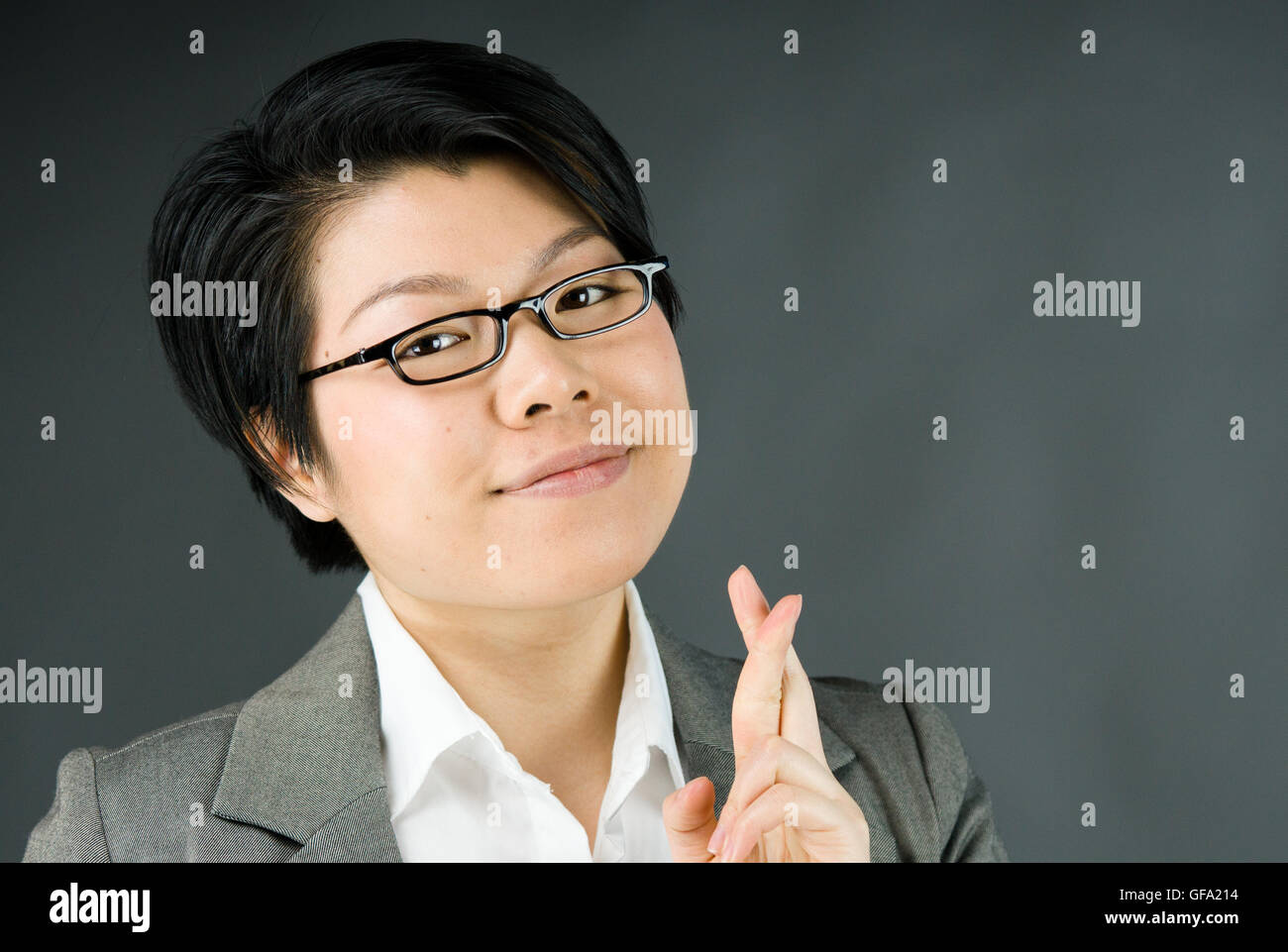 female model attractive woman on plain background with copy space ...