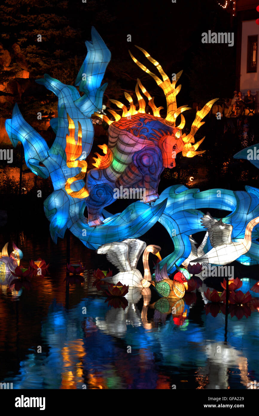 Chinese Lanterns at the Montreal Botanical Gardens. Quebec - Canada ...