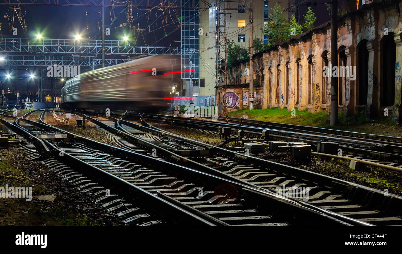 High speed train with motion blur hi-res stock photography and images ...