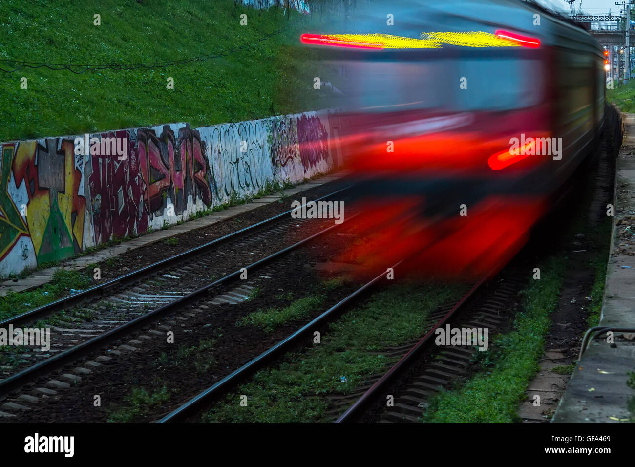 High speed train with motion blur hi-res stock photography and images ...