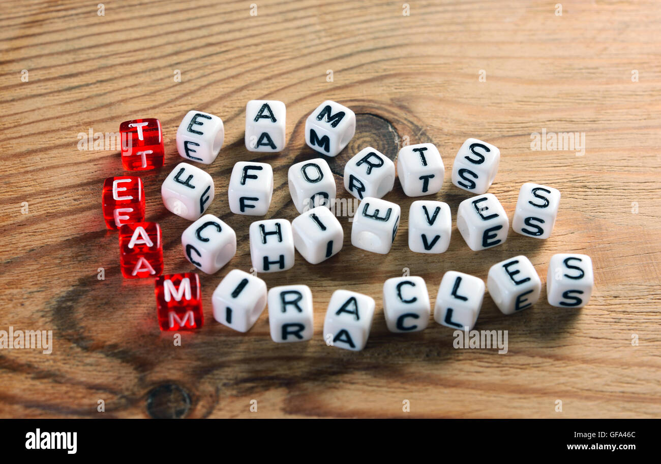 Concept team teamwork text hi-res stock photography and images - Alamy
