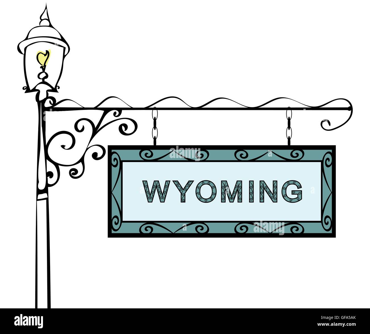 United states wyoming vintage Stock Vector Images - Alamy