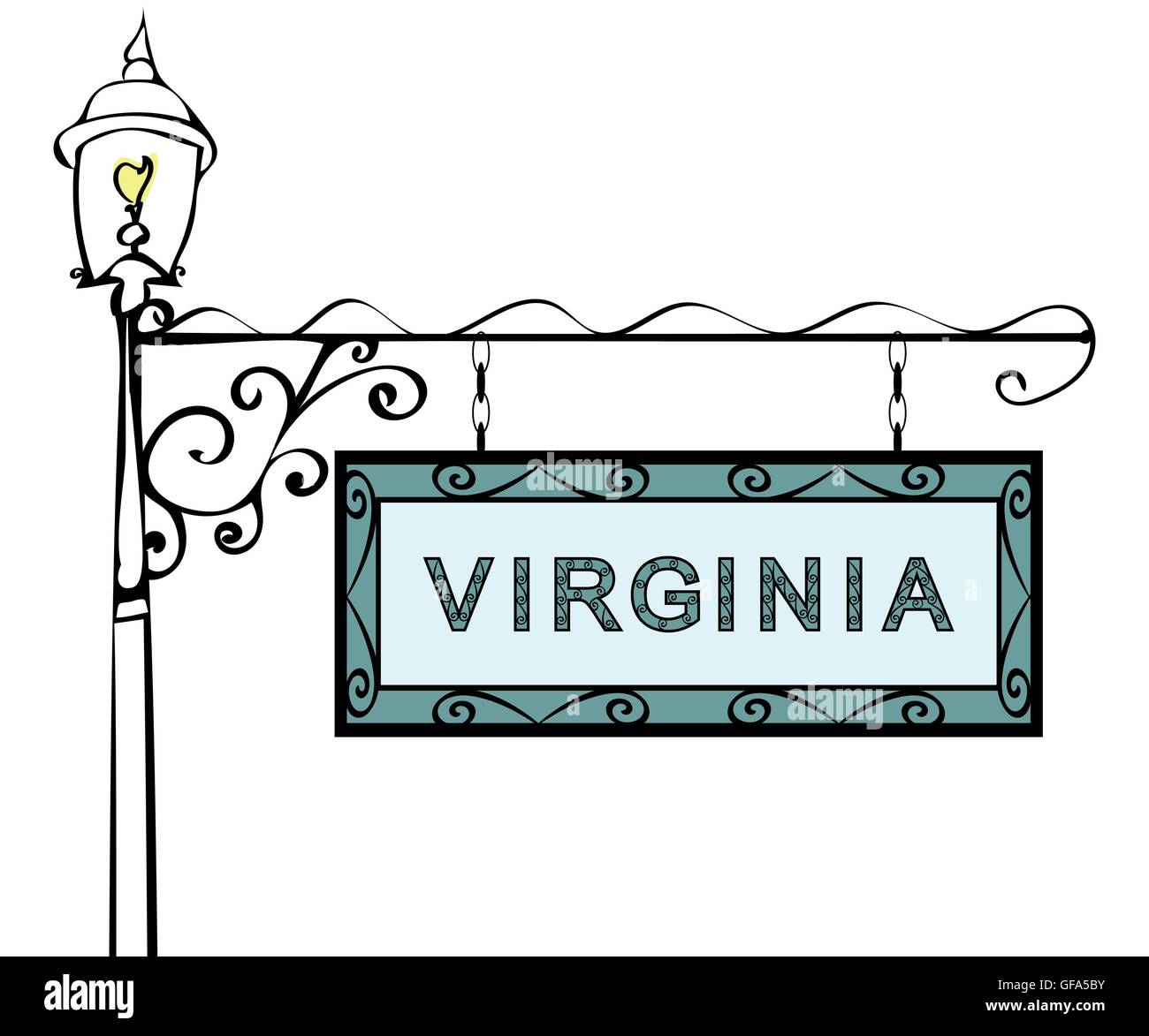 Virginia signage Stock Vector Images - Alamy