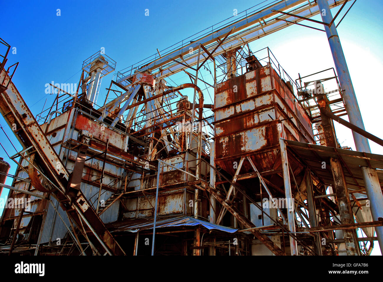 Rusty factory machinery Stock Photo - Alamy