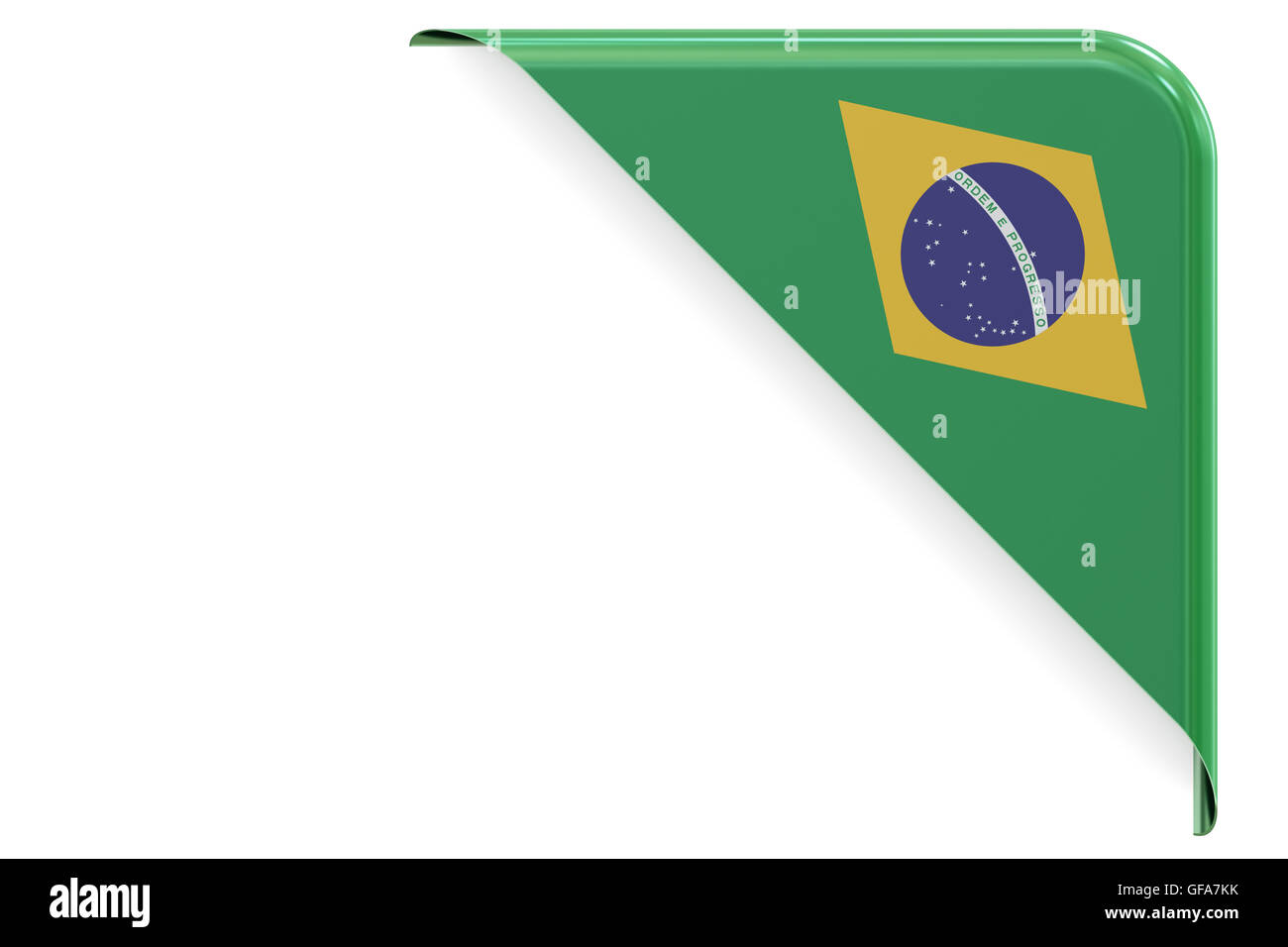 Brazilian corner, button. 3D rendering isolated on white background ...