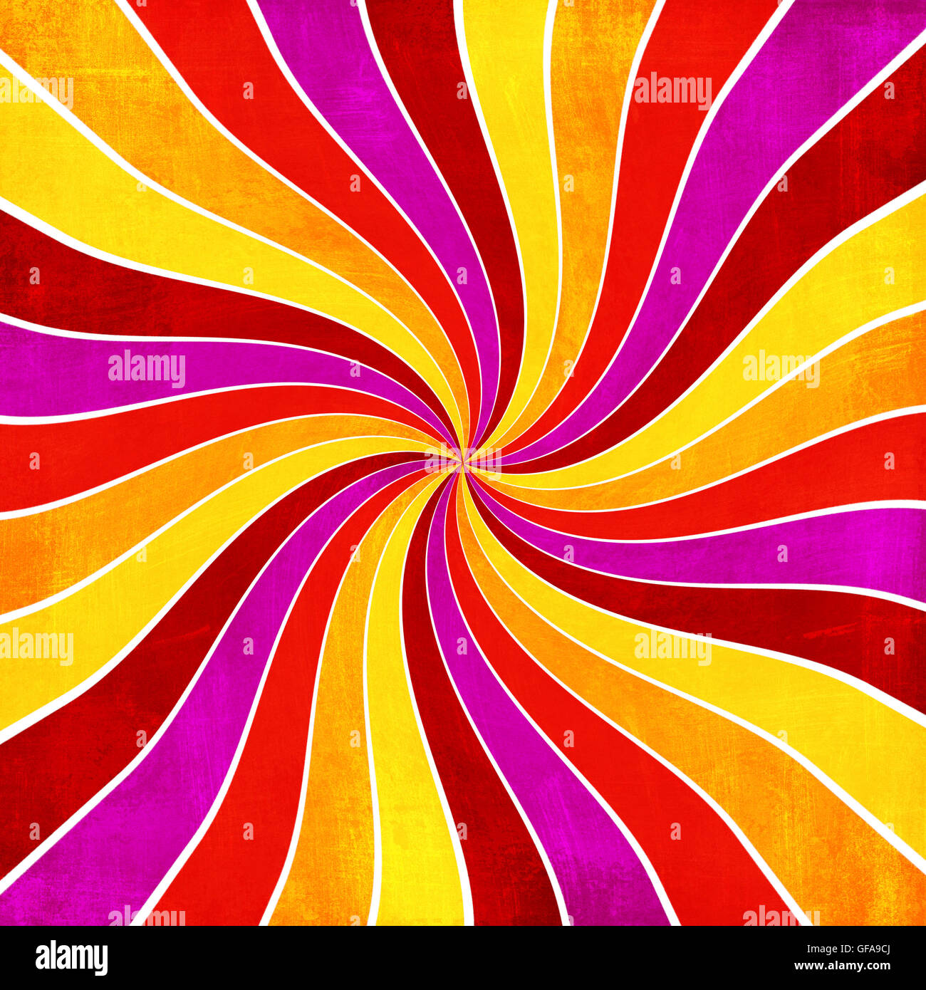 Sunburst rays of red, yellow, orange and pink background Stock Photo ...