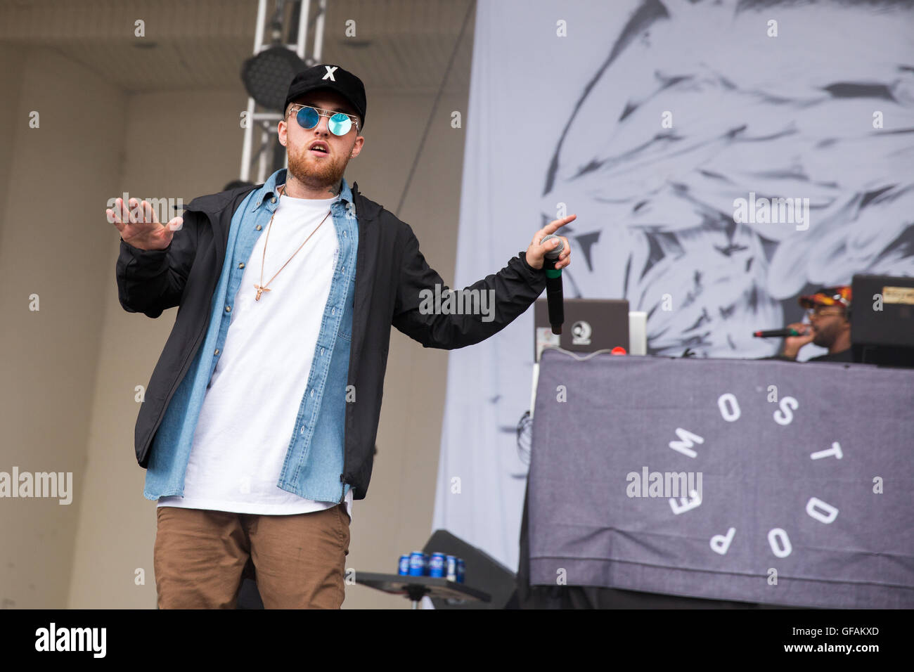 Chicago, Illinois, USA. 29th July, 2016. Rapper MAC MILLER performs ...