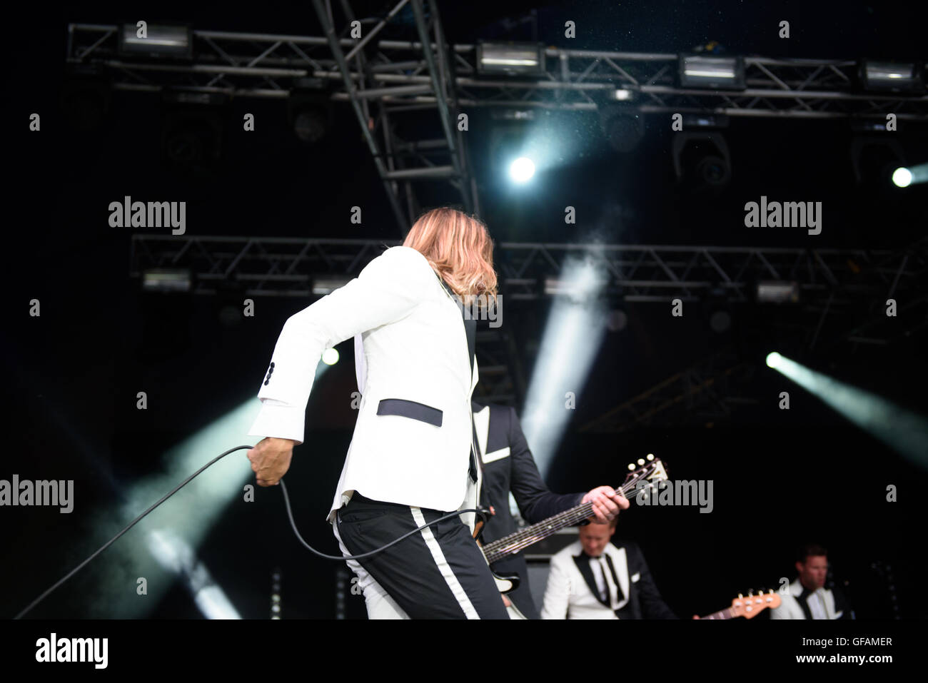Hertfordshire, UK, 29th July, 2016. The Hives on stage at Standon ...