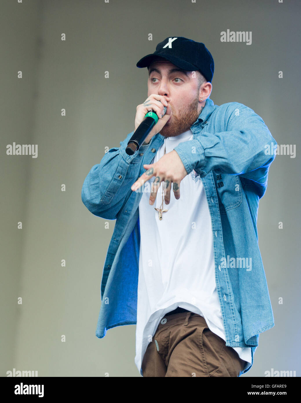 Chicago, Illinois, USA. 29th July, 2016. Rapper MAC MILLER performs ...