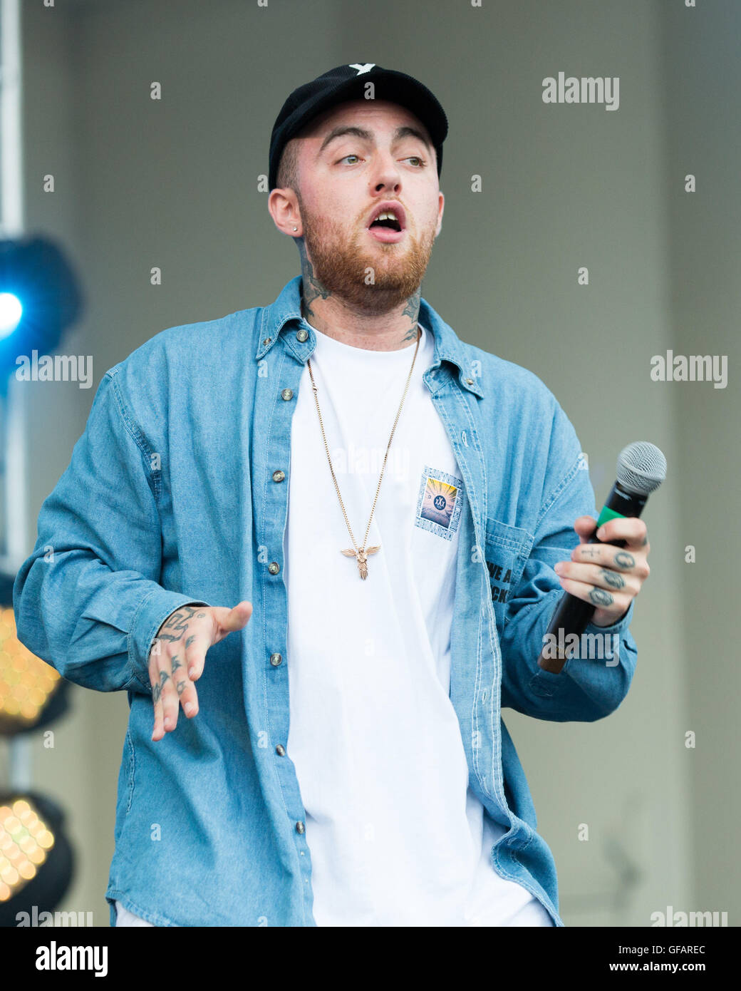 Chicago, Illinois, USA. 29th July, 2016. Rapper MAC MILLER performs ...