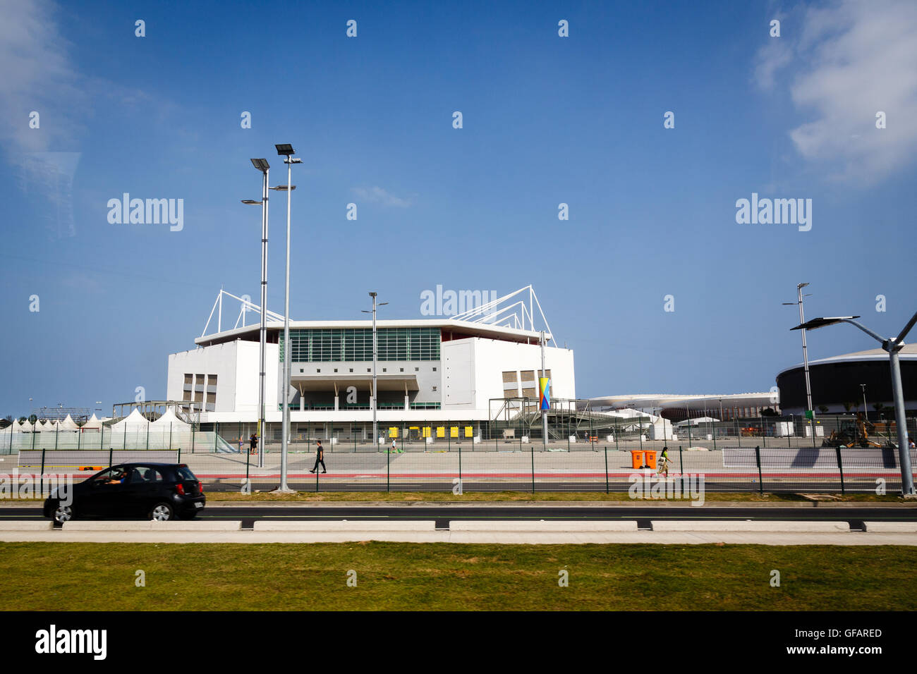 Rio de Janeiro, Brazil. July 29, 2016. Bus trip from RIO galeao ...