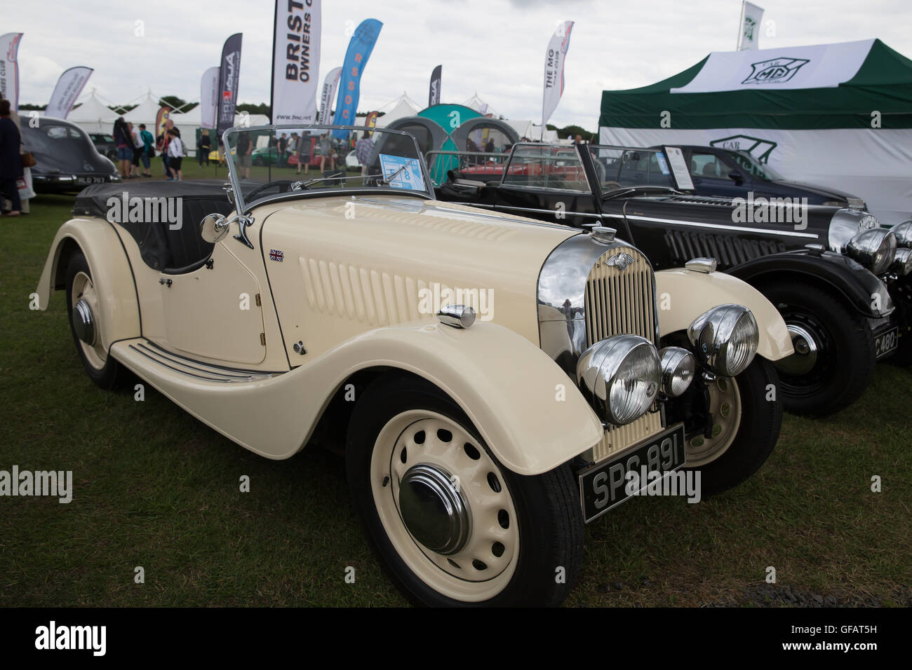 Silverstone,Towcester,UK,30th July 2016,Cream coloured Morgan at ...