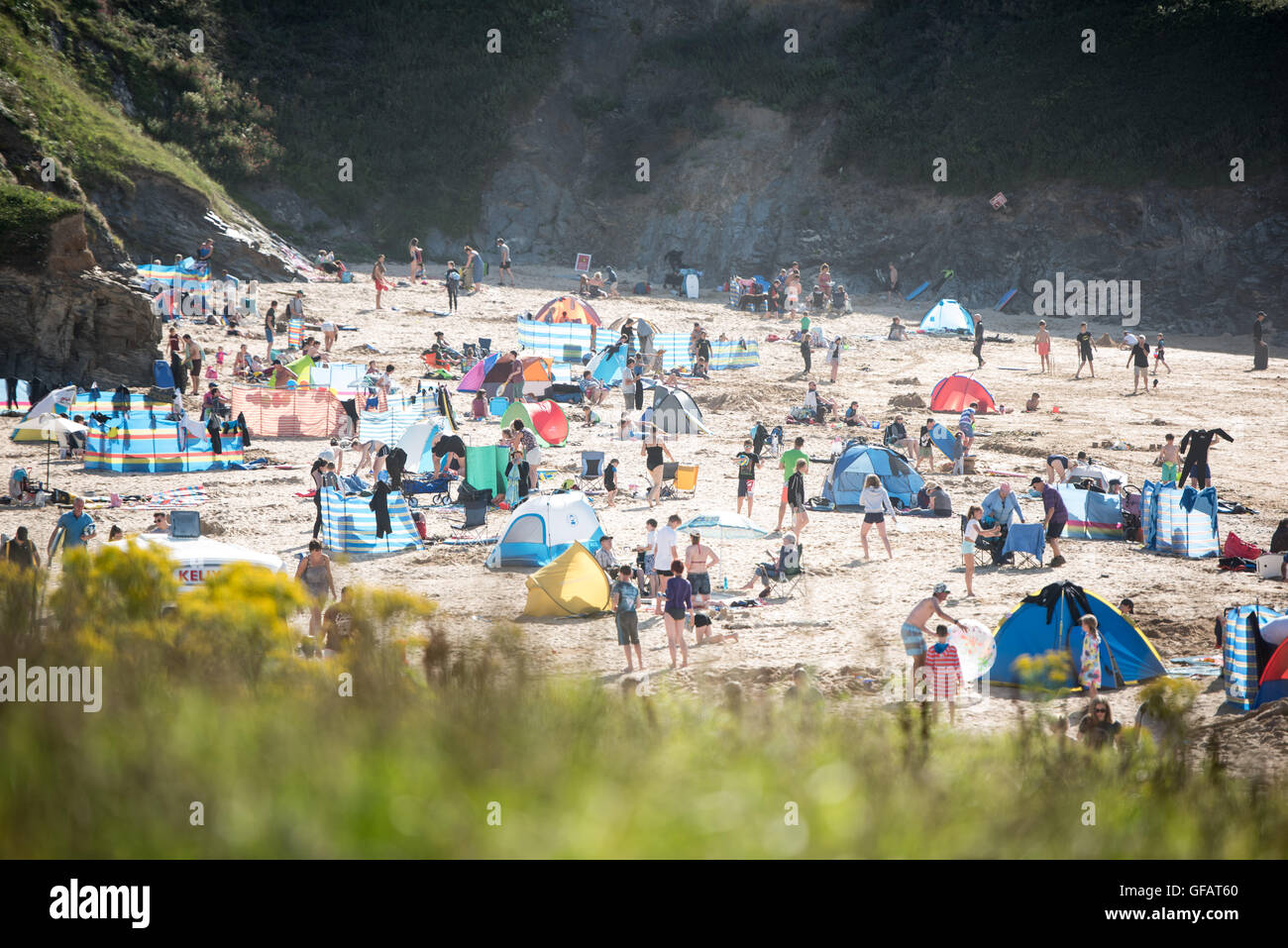 Treyarnon Bay, Padstow, Cornwall, UK. 30th July, 2016. Weather of the ...