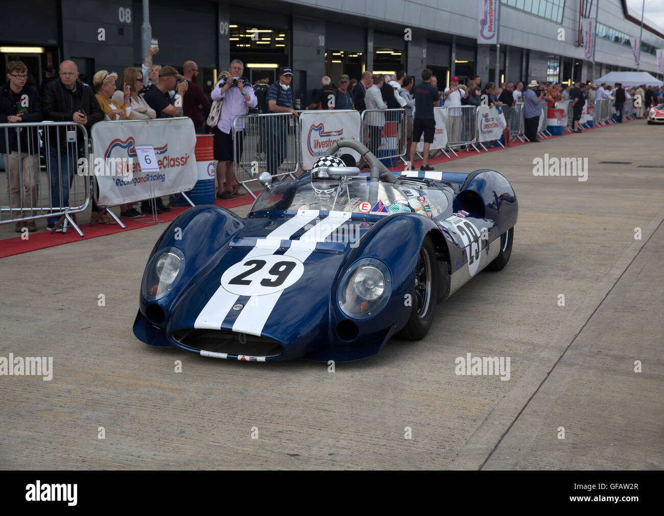 Silverstone,Towcester,UK,30th July 2016,Cars line up on the grid for ...