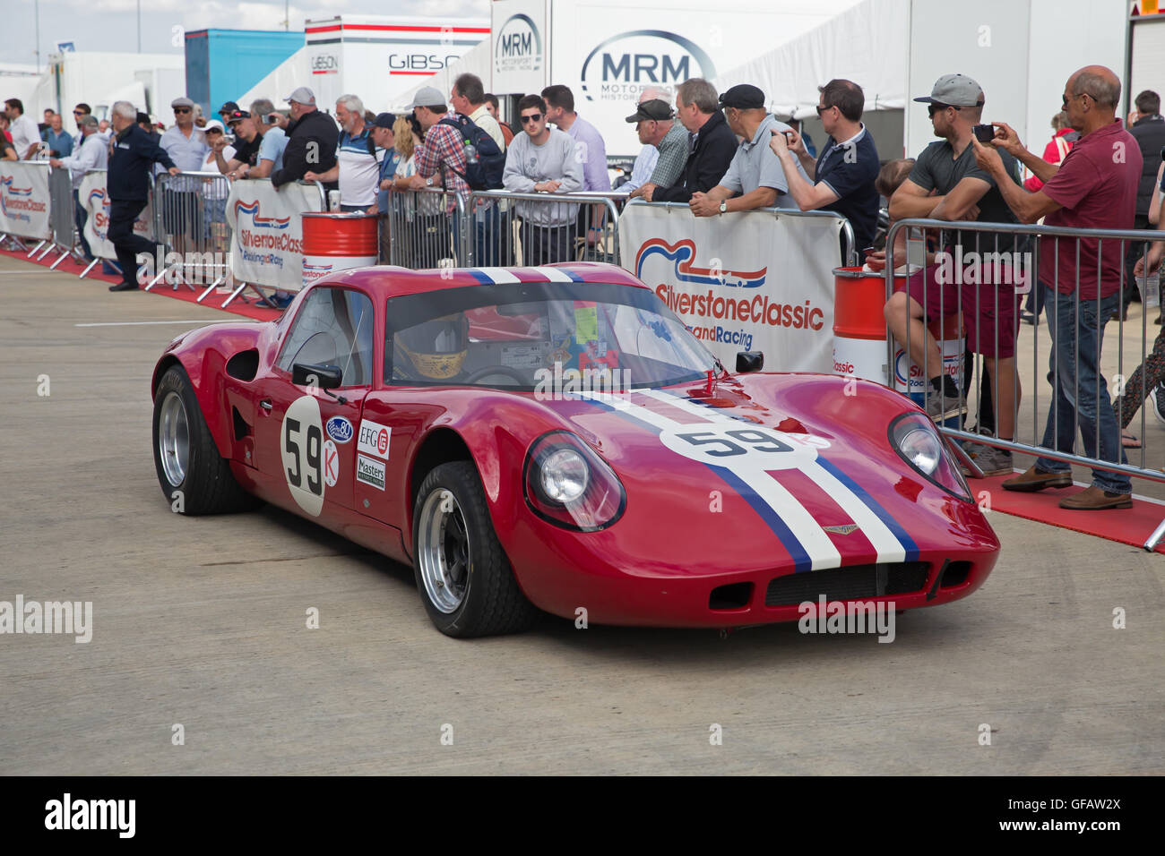 Silverstone,Towcester,UK,30th July 2016,Cars line up on the grid for ...
