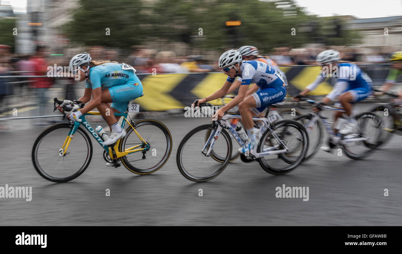London, UK. 30 July 2016. Elite women take part in the Classique cycle ...