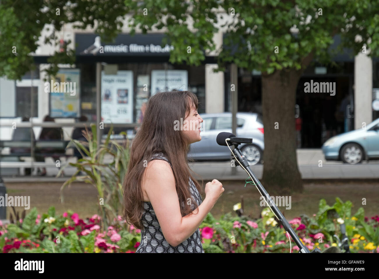 Bristol, UK. 30th July, 2016. Amelia Womack, deputy leader of the Green ...