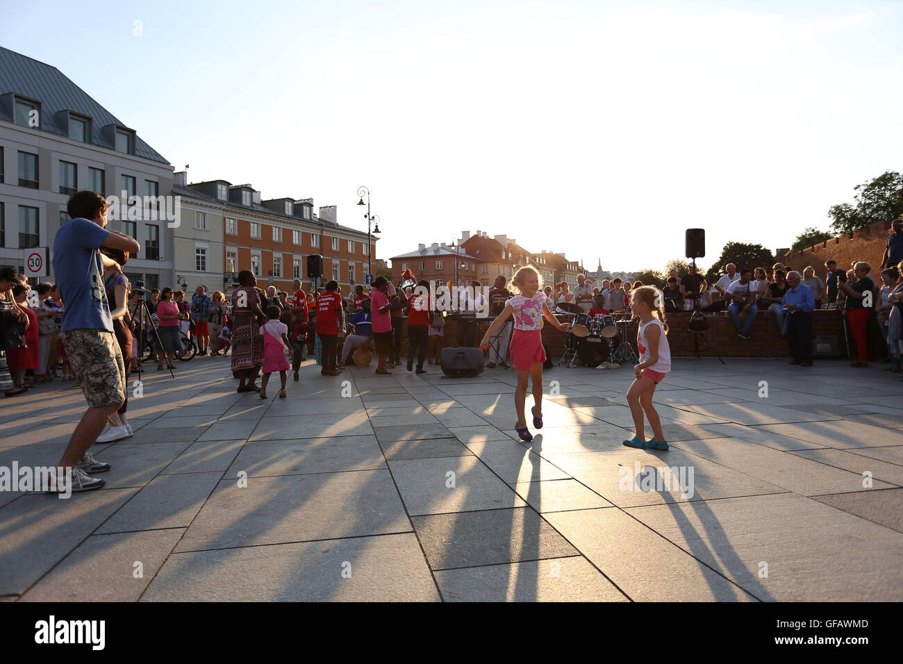 Poland, Warsaw, 30th July 2016: Thousands of tourists visited Old Town ...