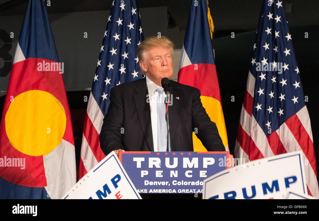 Denver, Colorado, USA. 29th July, 2016. Presidental Candidate Donald ...
