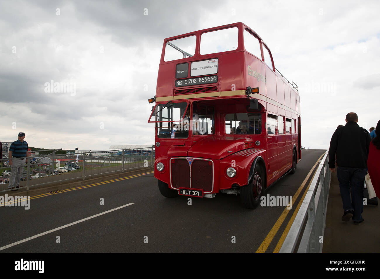 Silverstone,Towcester,UK,30th July 2016,An open top bus at Silverstone ...