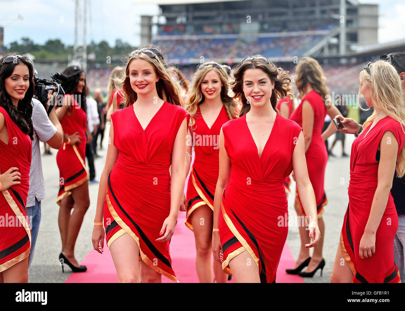 Hockenheim, Germany. 31st July, 2016. Grid Girls can be seen before ...