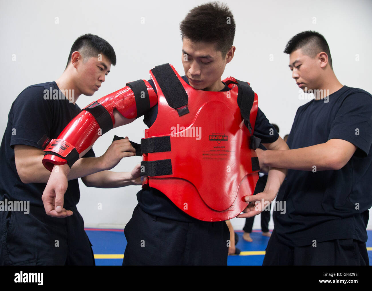 Shanghai, China. 27th July, 2016. A veteran soldier, who became a ...