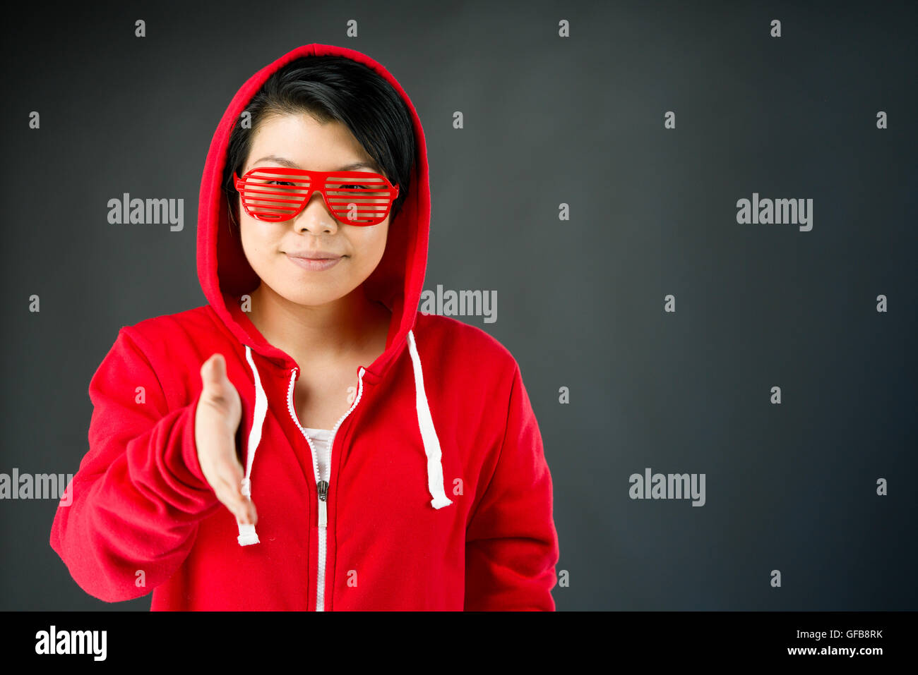 female model attractive woman on plain background with copy space ...