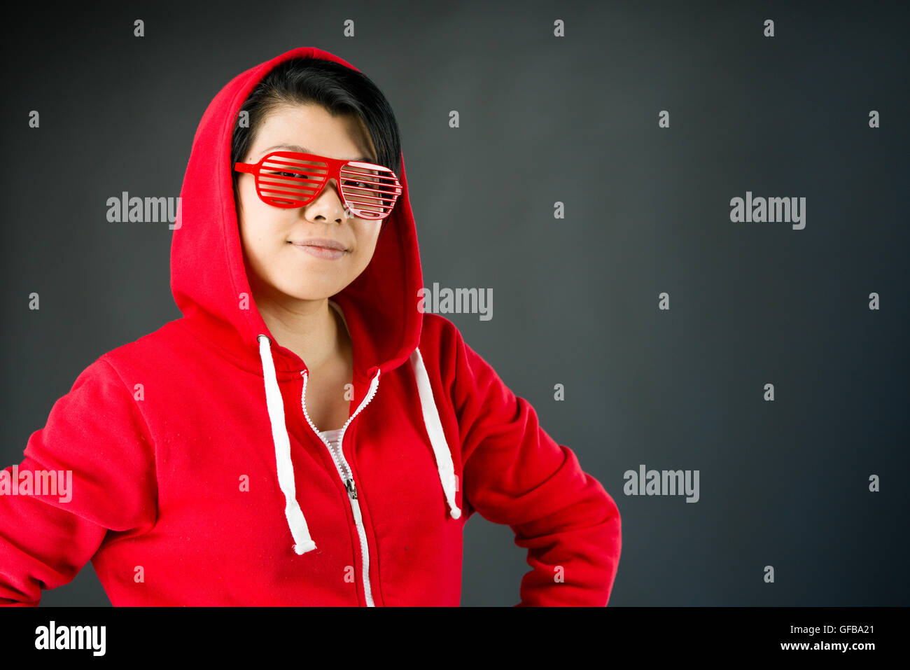 female model attractive woman on plain background with copy space ...