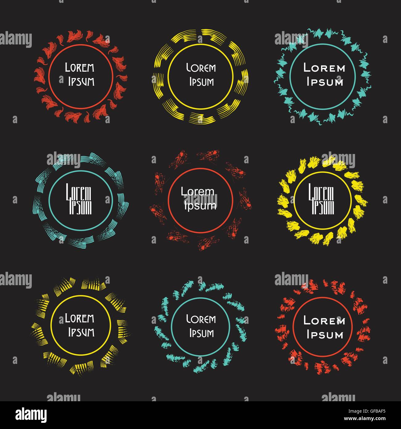 Collection of logos templates. ink effect Stock Vector Image & Art - Alamy