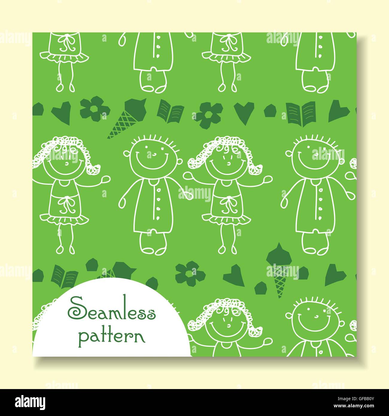 seamless pattern with of children Stock Vector Image & Art - Alamy