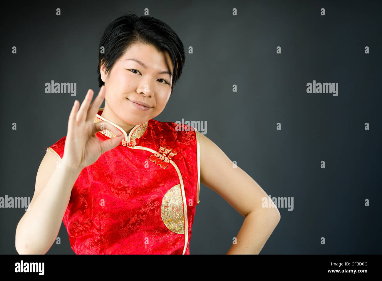 female model attractive woman on plain background with copy space ...