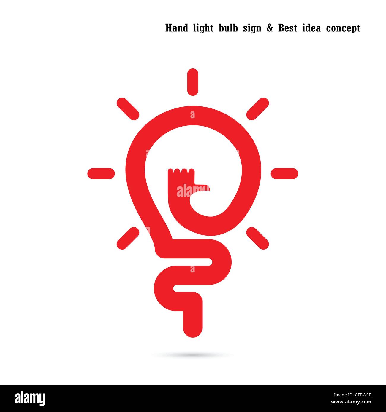 Human hand and light bulb icon vector design.The best idea concept.Good ...