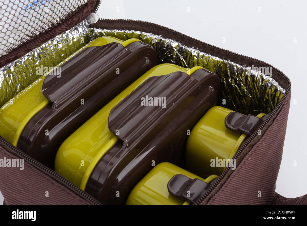 Stack of food plastic containers isolated on white Stock Photo - Alamy