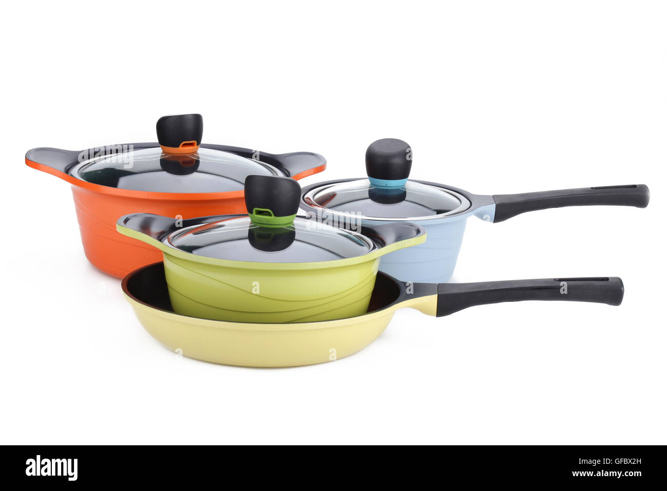 pan. Set of cook on white background Stock Photo - Alamy