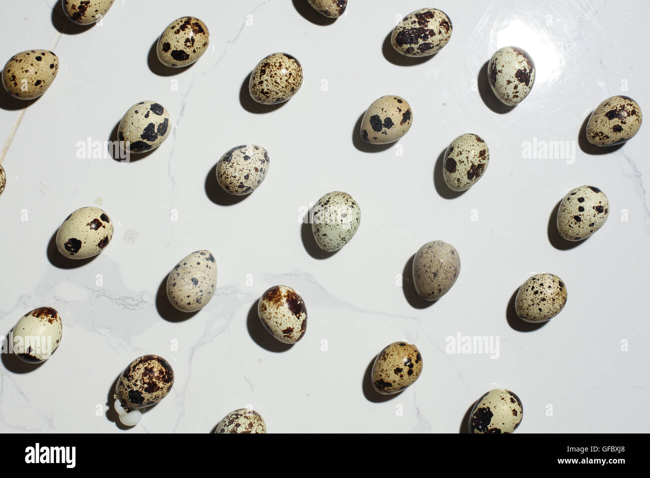 Group of quail eggs on the white background Stock Photo - Alamy