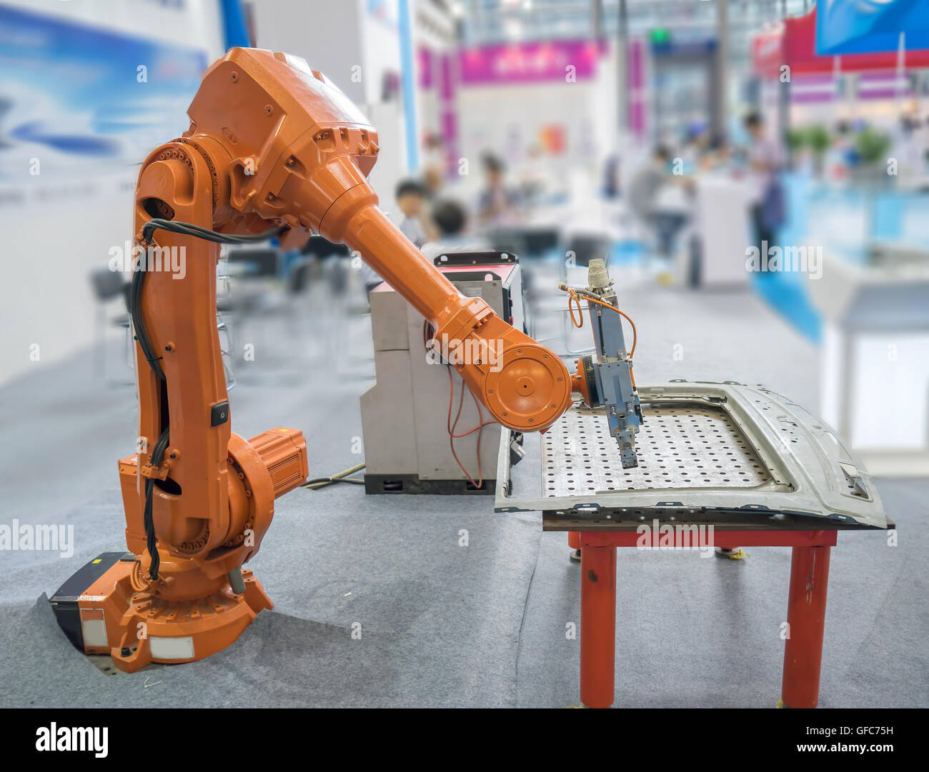 robotic hand machine tool at industrial manufacture factory Stock Photo ...