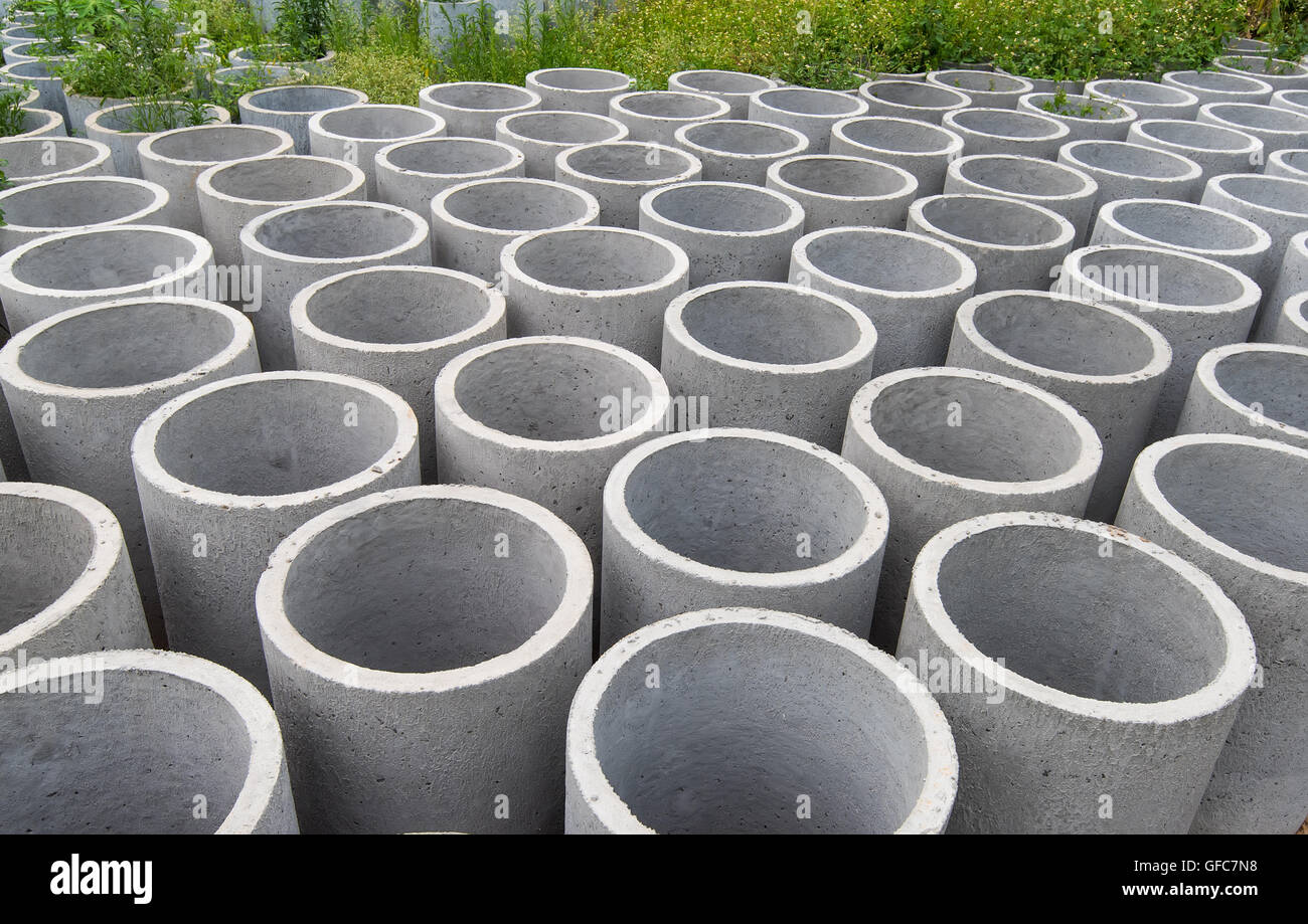 Drain channel with concrete pipes hi-res stock photography and images ...