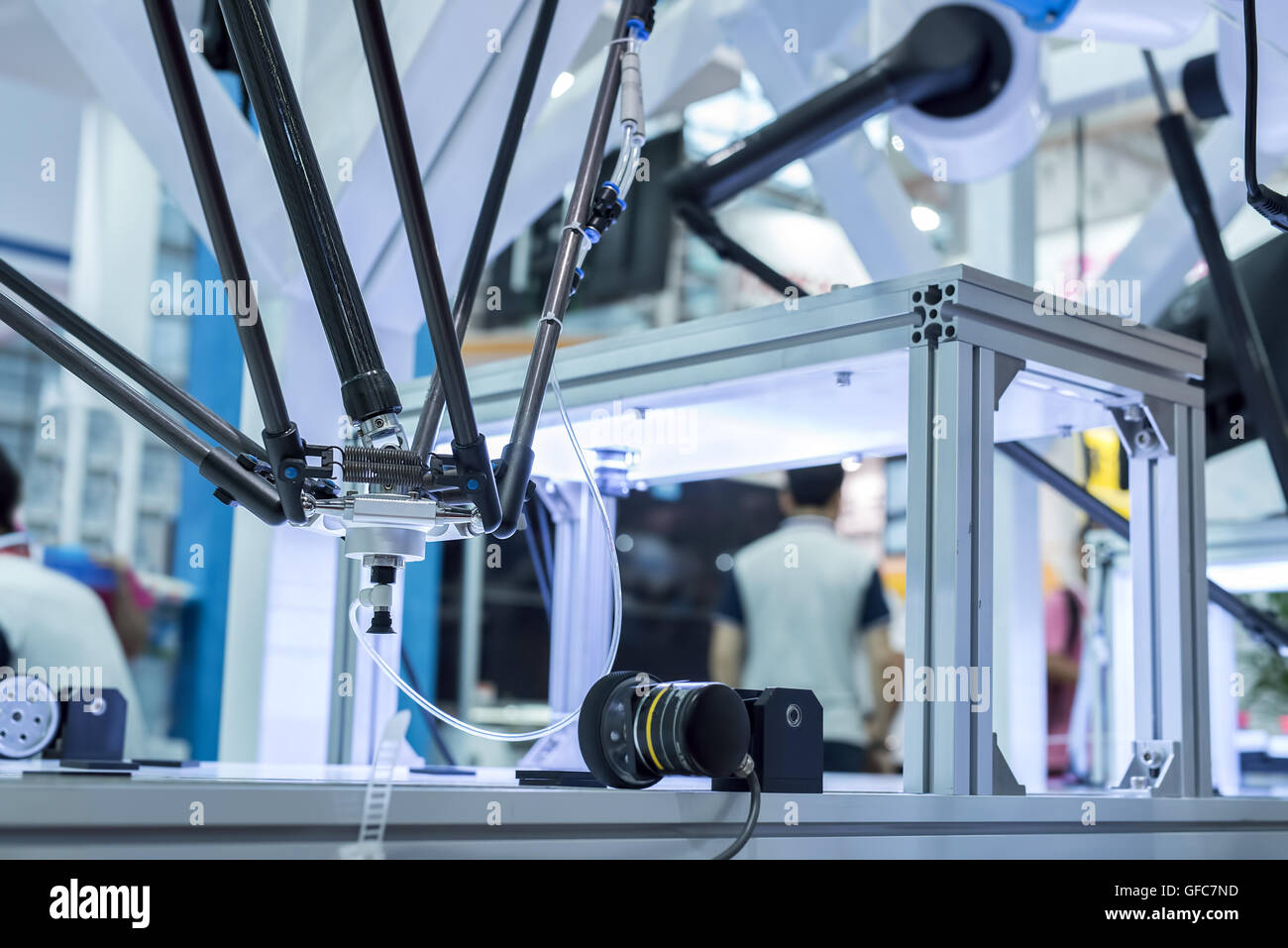 Robotic arm at production line in factory Stock Photo - Alamy