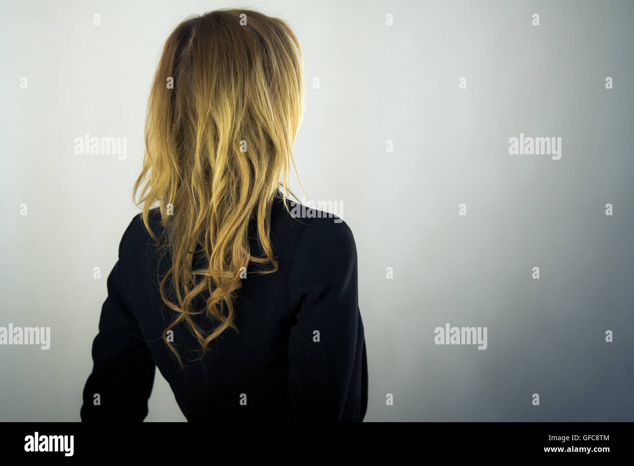 female model attractive woman on plein background with copy space ...