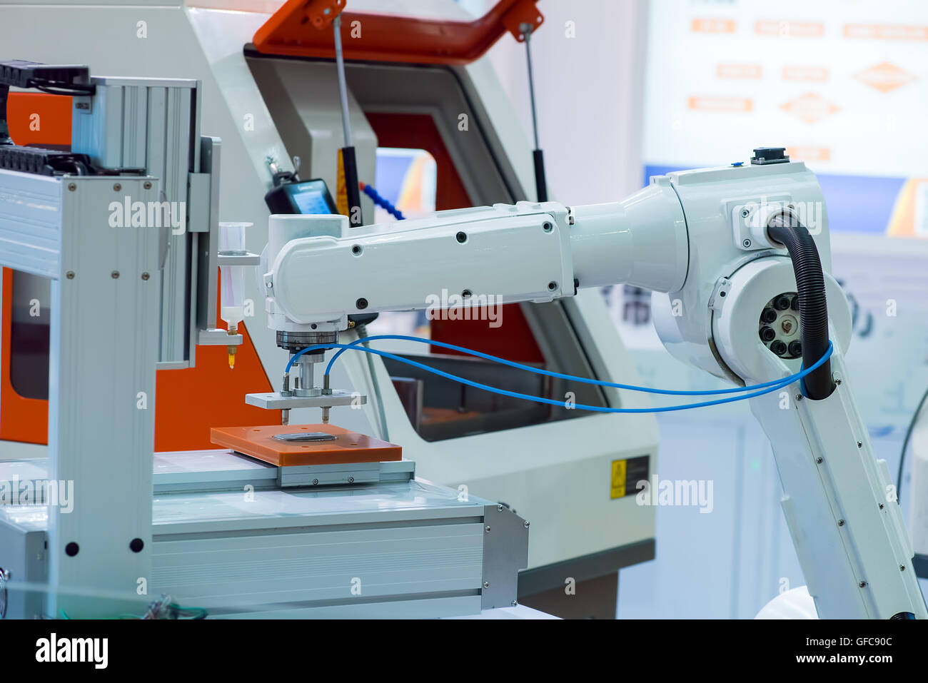 robotic hand machine tool at industrial manufacture factory Stock Photo ...