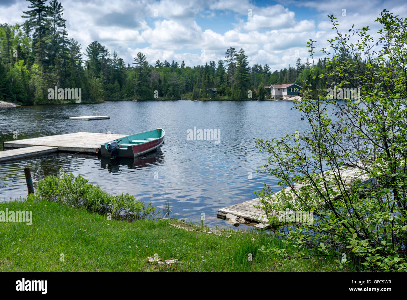 contryside ontario canada nature lake forest Stock Photo - Alamy