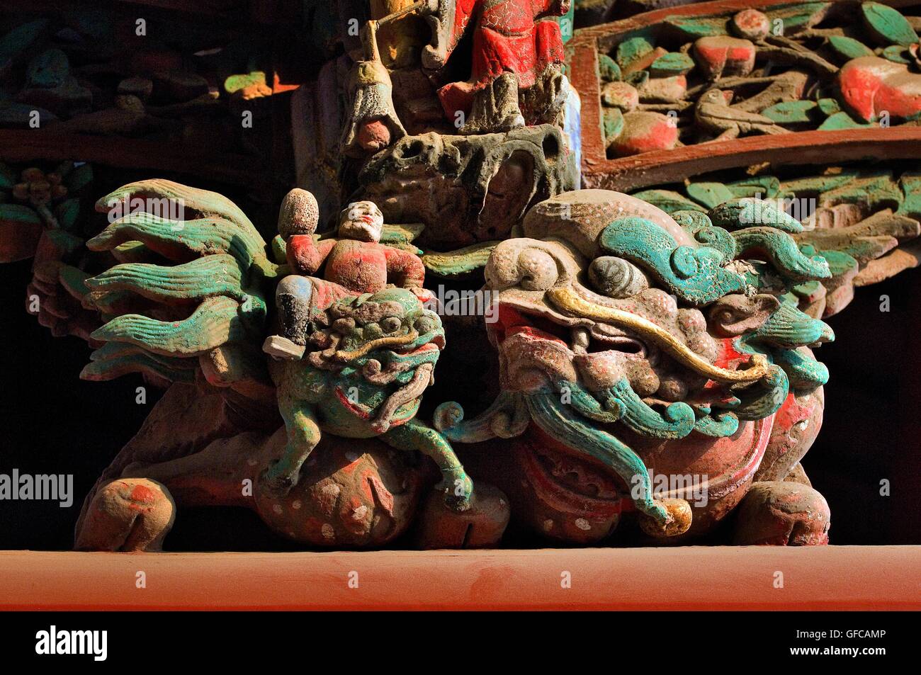 Yantai China. Temple of the Heavenly Queen also known as Fujian ...