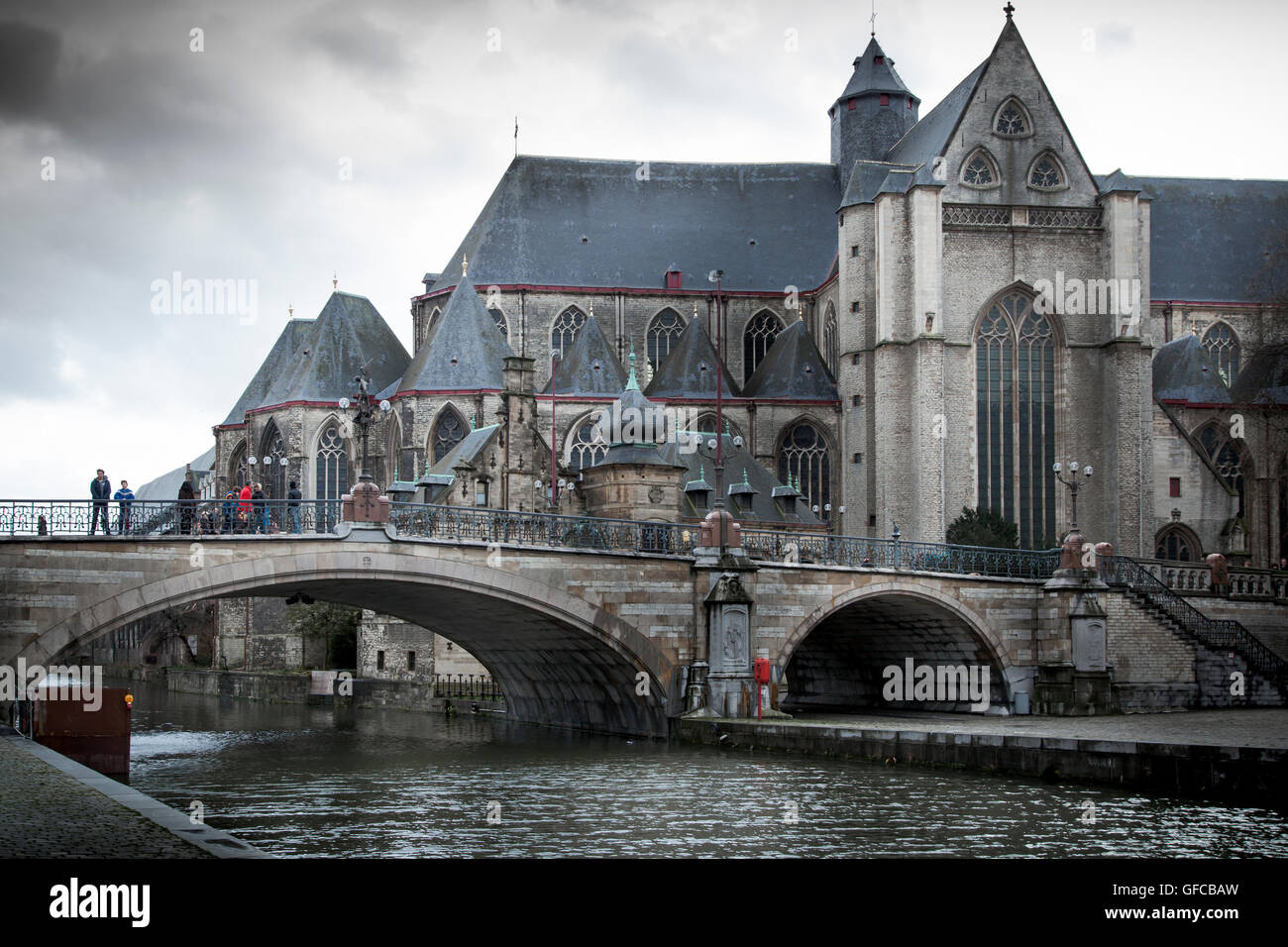 Church at waterfront, St Michael's Church, Saint Michael's Bridge ...