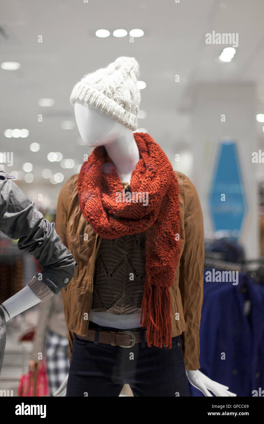 Mannequin wearing jacket in a clothing store Stock Photo - Alamy