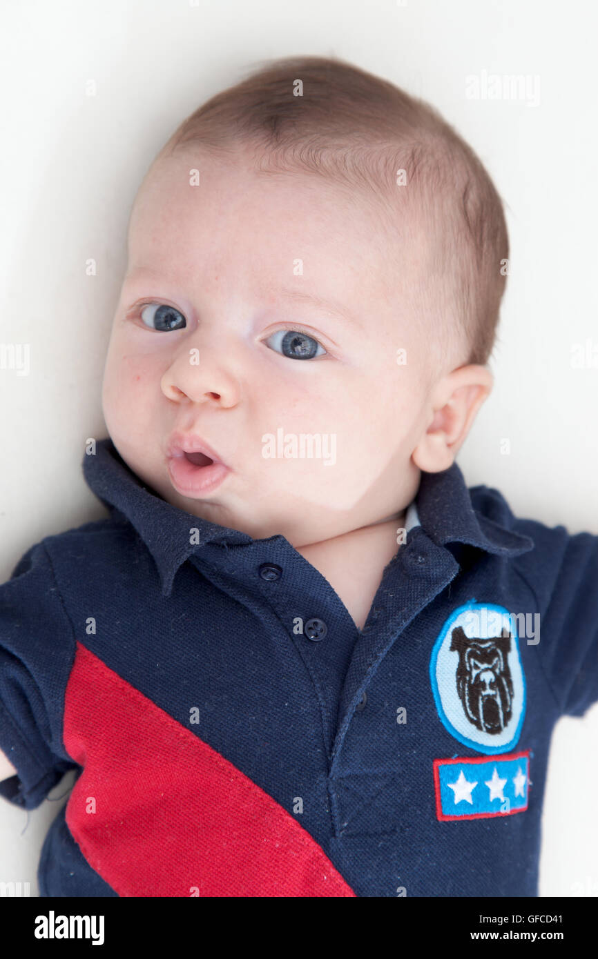 Close-up of a baby boy puckering Stock Photo - Alamy